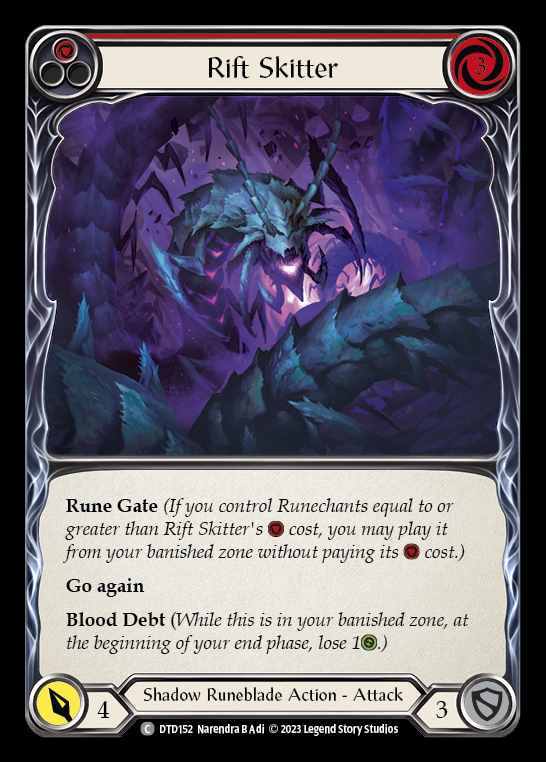 MtG & FaB 専門店 蓮屋 / [Shadow Runeblade] Rift Skitter [DTD152-C] (red)