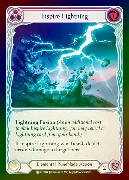MtG & FaB 専門店 蓮屋 / 【FOIL】[Elemental Runeblade] Inspire Lightning [ELE088-C] (red) Rainbow Foil